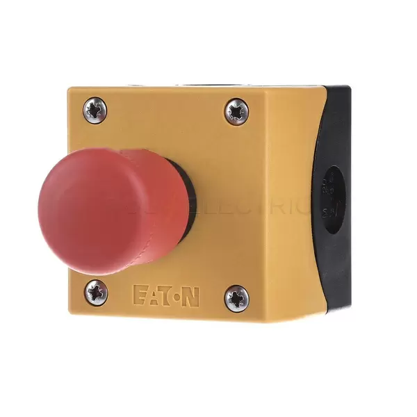 216524 M22-PV/KC02/IY Кнопка аварийной остановки защищенная, 2 размыкающиx контакта, цвет ...